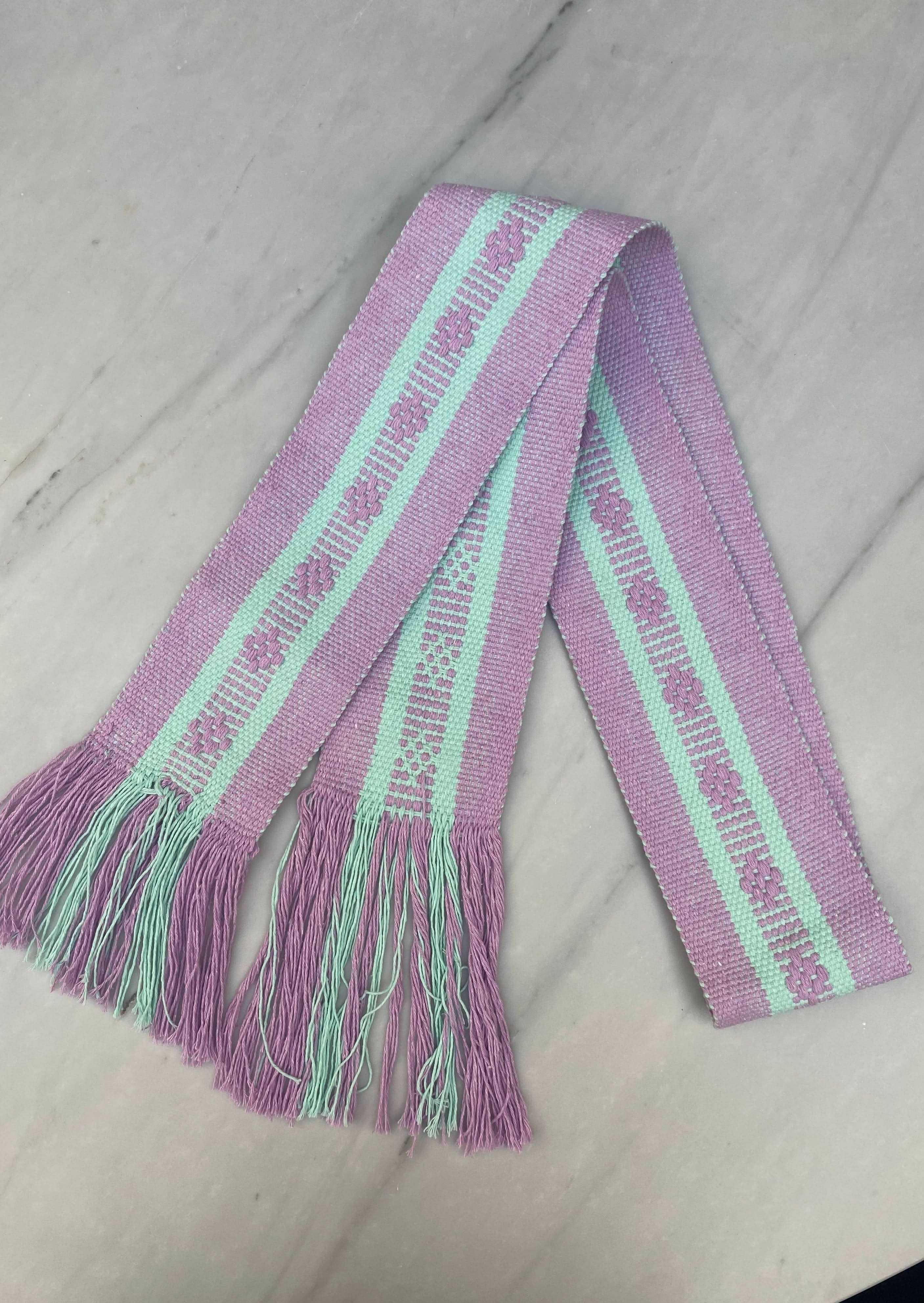 Made in Mexico Woven Belt - Lilac and Aqua | Cie Cie + Co